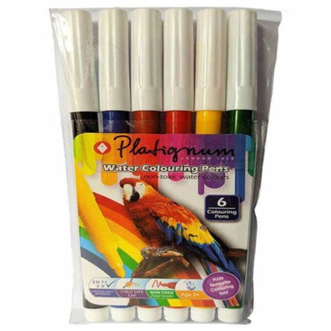 Platignum Water Colouring Pens 6 Per Pack – OFFICE.LK